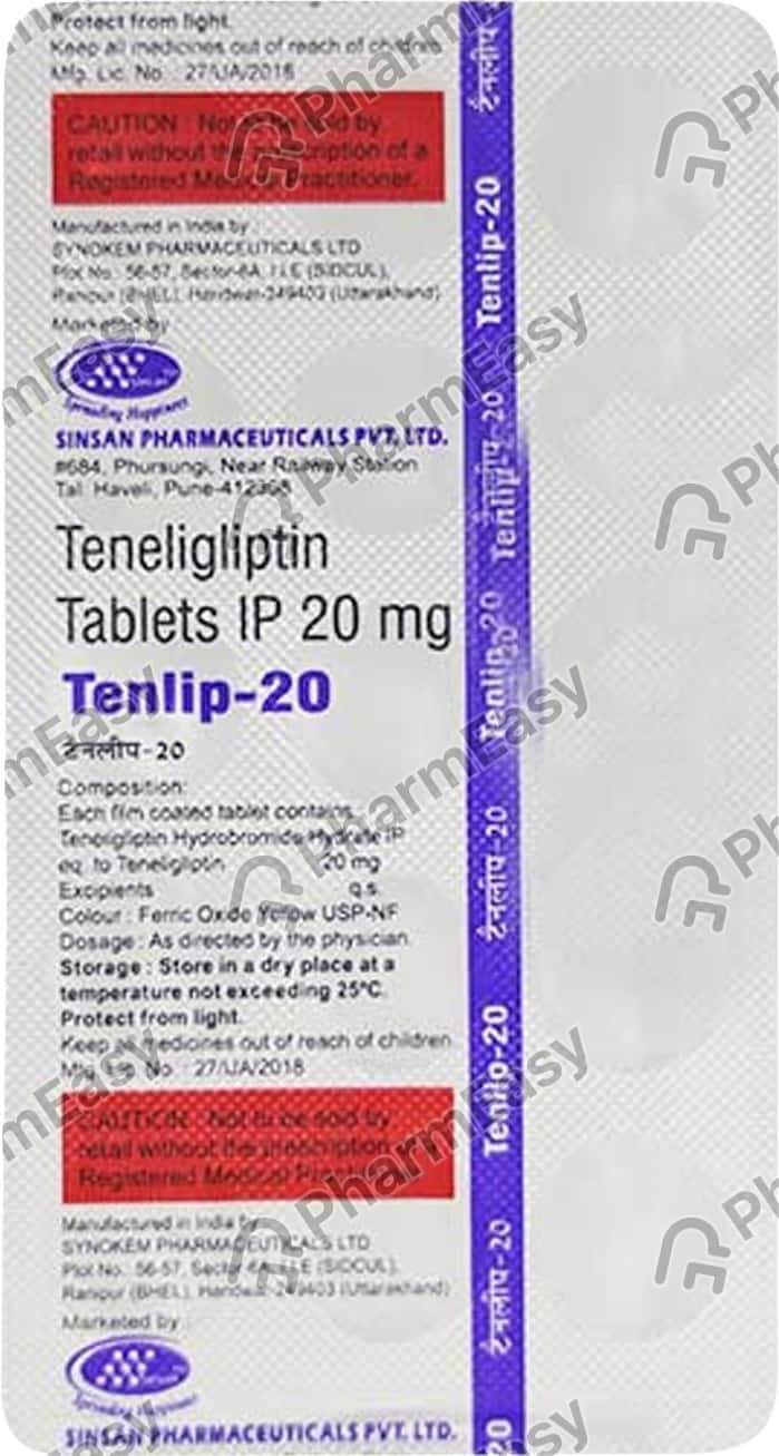 Tenlip 20 MG Tablet (15): Uses, Side Effects, Price & Dosage | PharmEasy