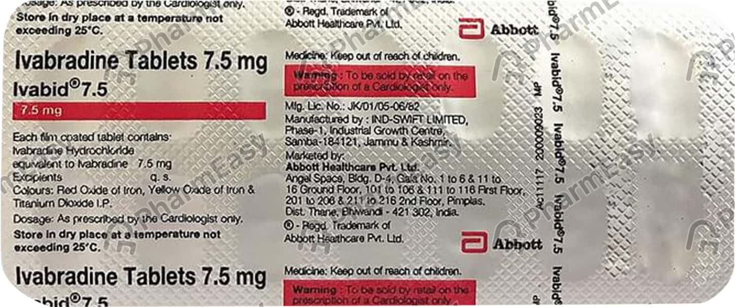 Ivabid 7.5 MG Tablet (14): Uses, Side Effects, Price & Dosage | PharmEasy