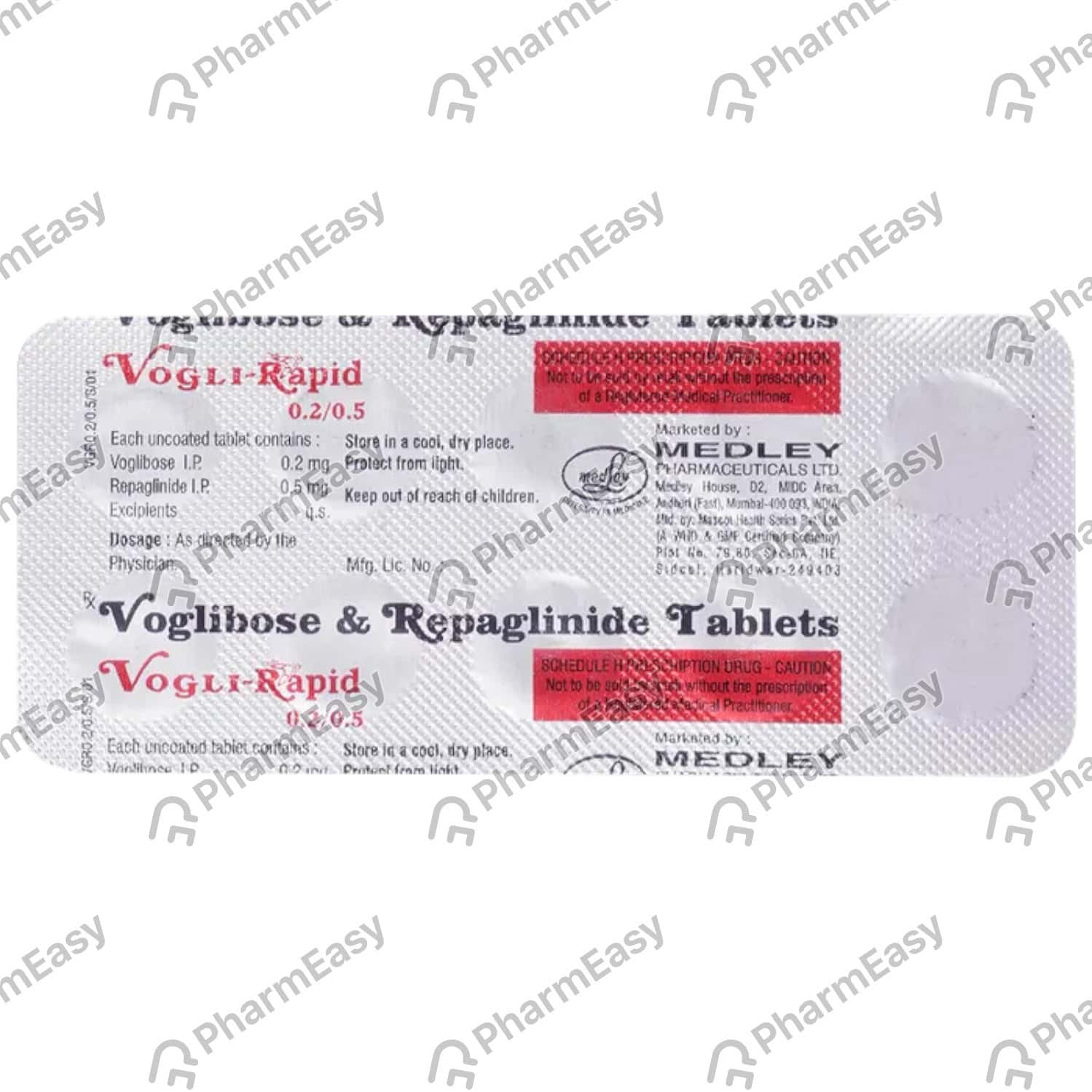 Vogli Rapid 0.2/0.5mg Strip Of 10 Tablets: Uses, Side Effects, Price ...