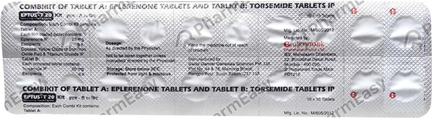 Buy Eptus T 20mg Kit Strip Of 20 Combikit Tablets Online at Flat 15% ...