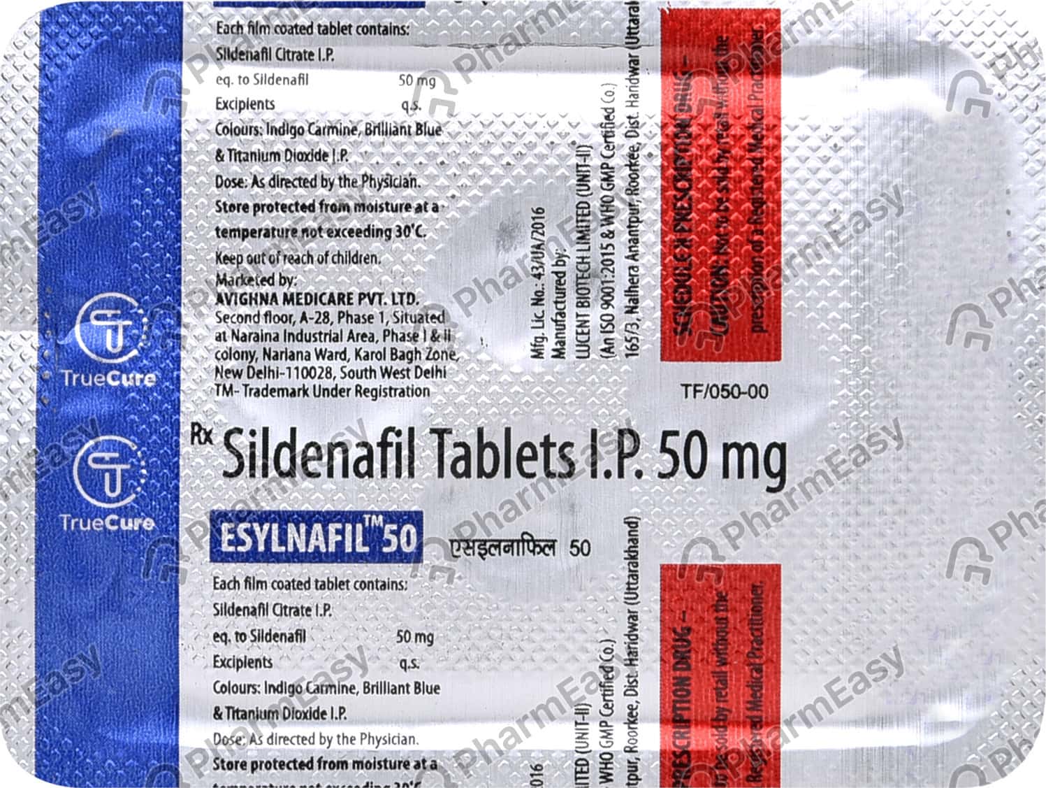 Esylnafil 50 MG Tablet (4): Uses, Side Effects, Price & Dosage | PharmEasy