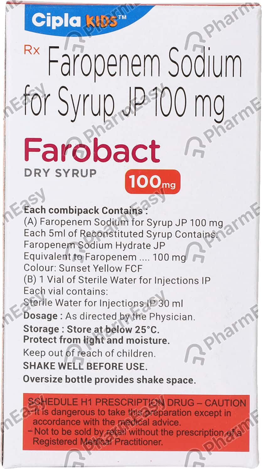 Buy Farobact 100 MG/5ML Dry Syrup (30) Online at Flat 15% OFF | PharmEasy