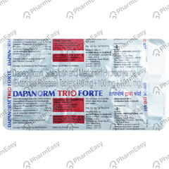 Dapanorm Trio Forte Strip Of 10 Tablets: Uses, Side Effects, Price ...