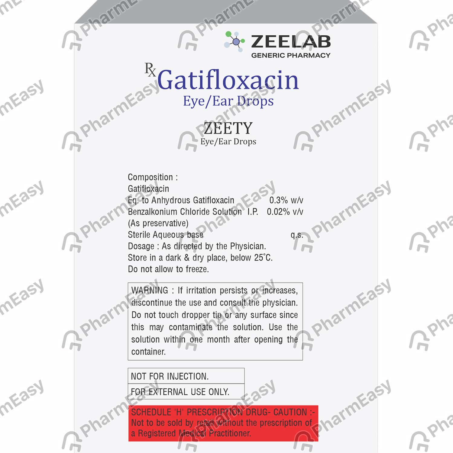 Buy Zeety 0.3 %W/V Eye/Ear Drop (10) Online at Flat 15% OFF | PharmEasy