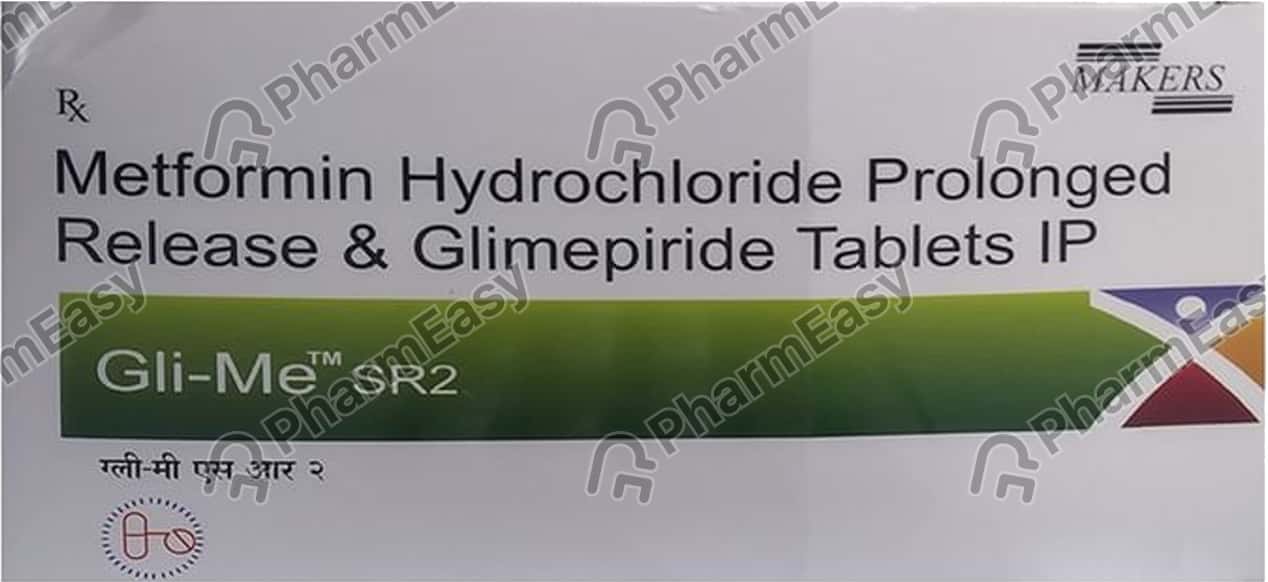 Gli Me Sr 2mg Strip Of 15 Tablets: Uses, Side Effects, Price & Dosage ...
