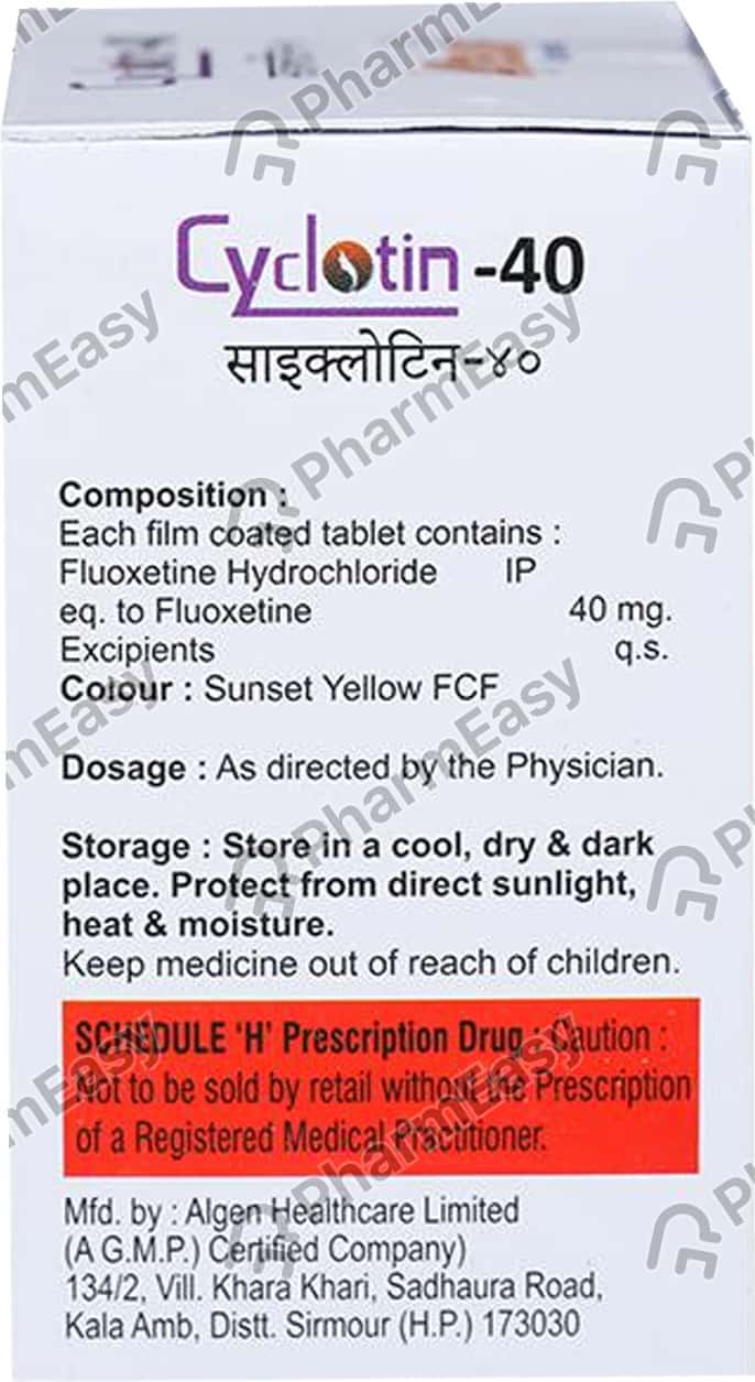 Cyclotin 40 MG Tablet (15): Uses, Side Effects, Price & Dosage | PharmEasy