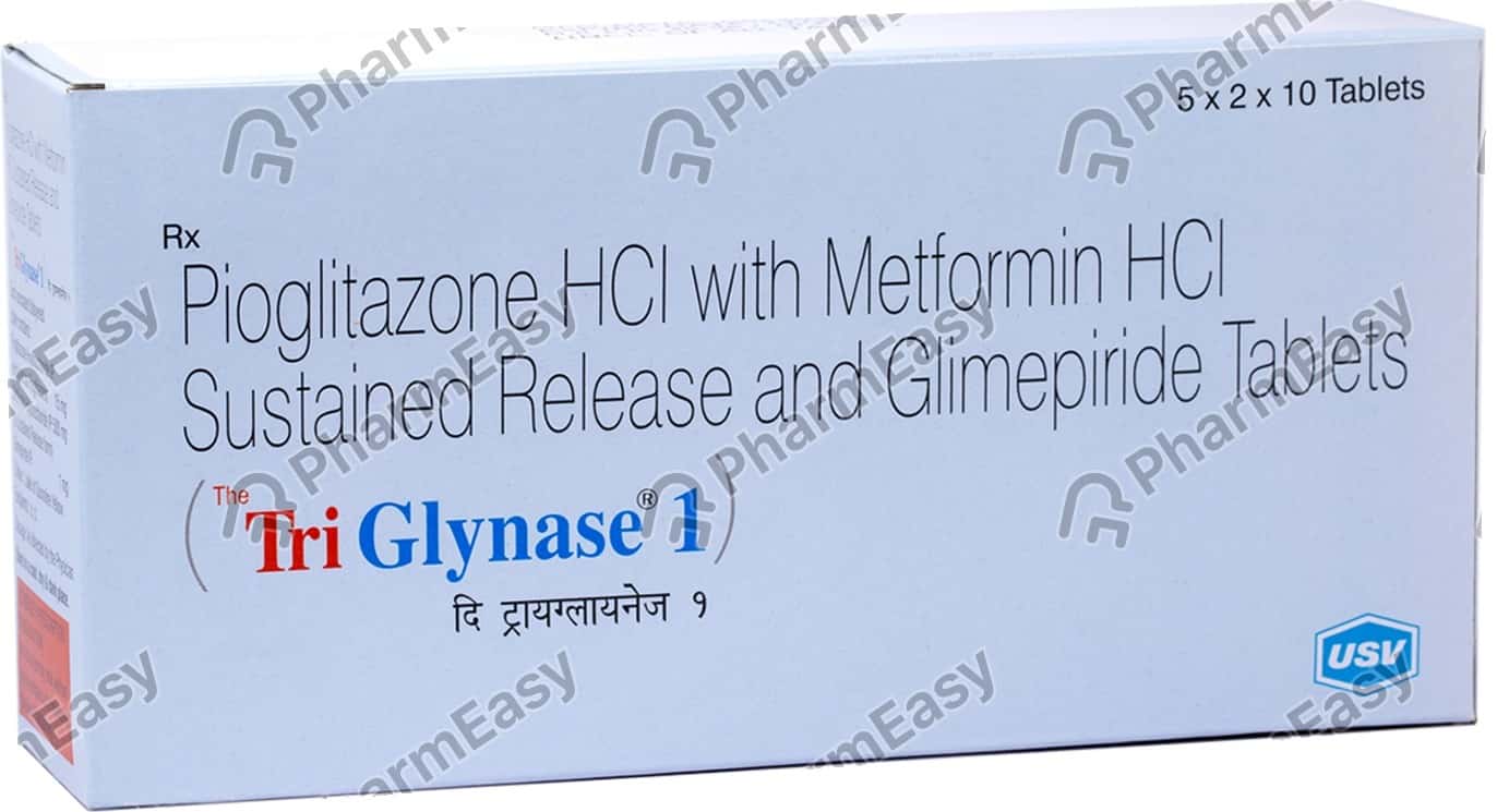 Triglimisave 1mg Strip Of 10 Tablets: Uses, Side Effects, Price, Dosage ...
