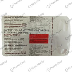 Dapavel M 10/500mg Strip Of 10 Tablets: Uses, Side Effects, Price ...