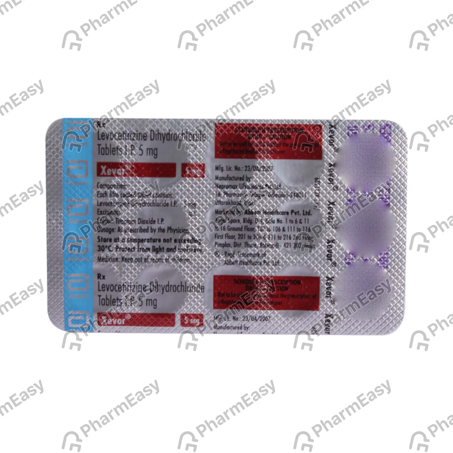 Xevor 5mg Tablet: Uses, Side-effects, Price, Dosage & More Info - PharmEasy