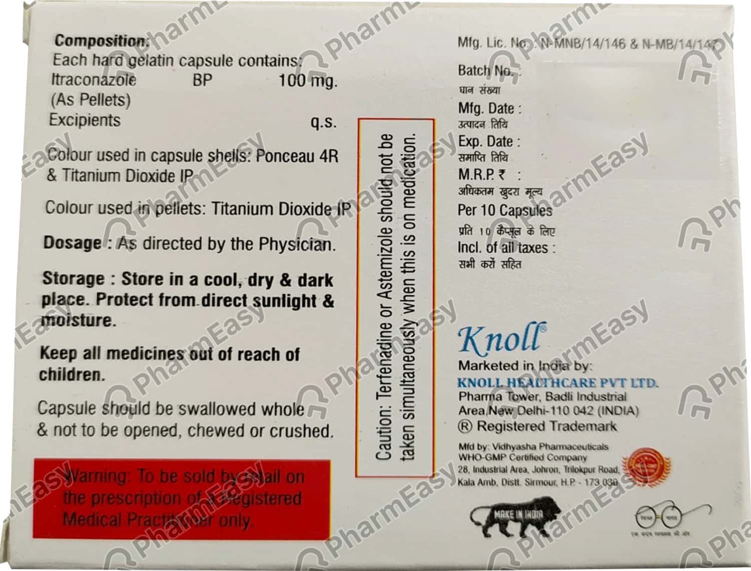 Itraconol 100 MG Capsule (10): Uses, Side Effects, Price, Dosage ...