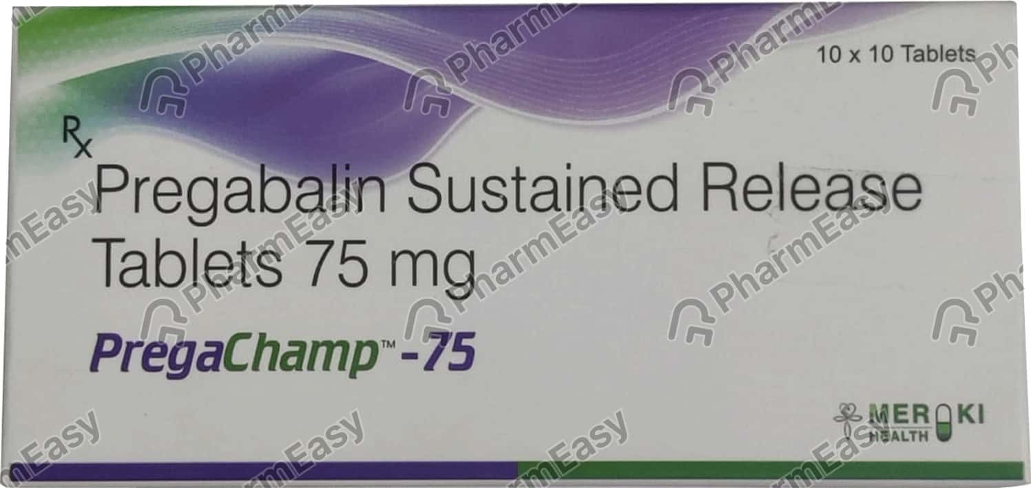 Pregachamp 75 MG Tablet (10): Uses, Side Effects, Price & Dosage | PharmEasy