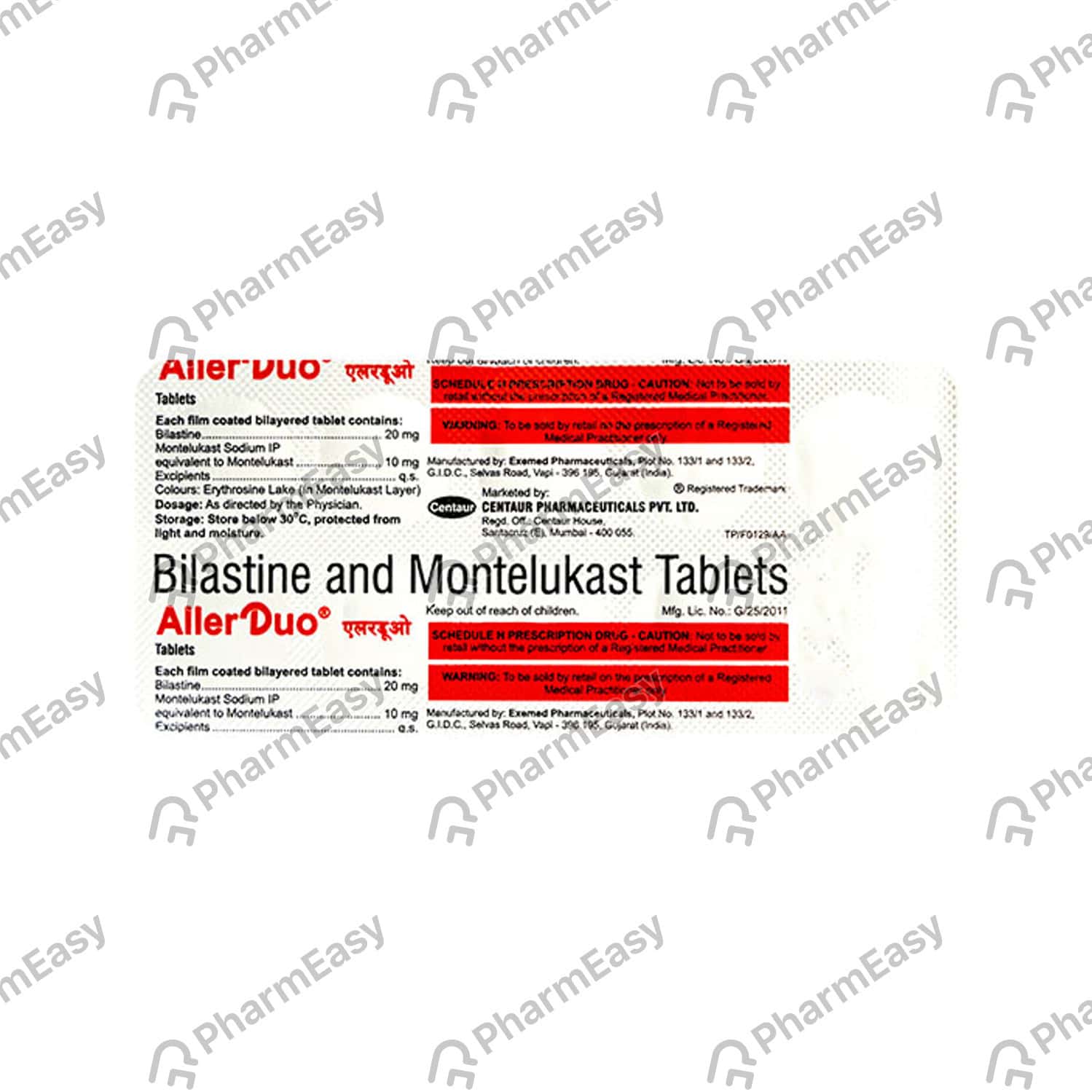 Aller Duo Strip Of 10 Tablets: Uses, Side Effects, Price & Dosage ...