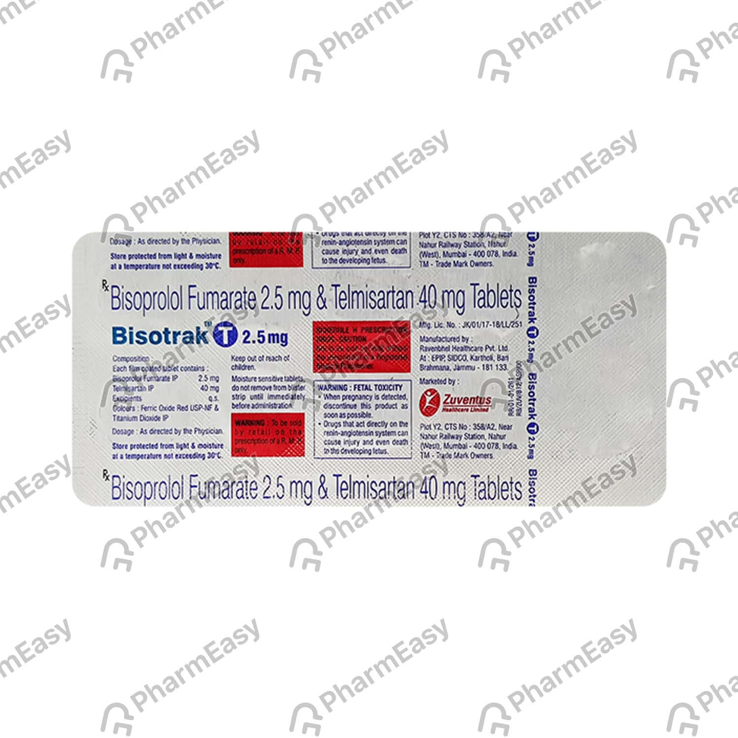 Bisotrak T 2.5mg Strip Of 10 Tablets: Uses, Side Effects, Price ...