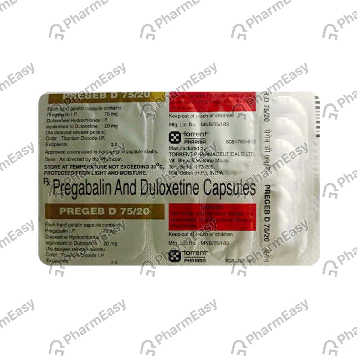 Pregeb D 75/20mg Strip Of 10 Capsules: Uses, Side Effects, Price ...