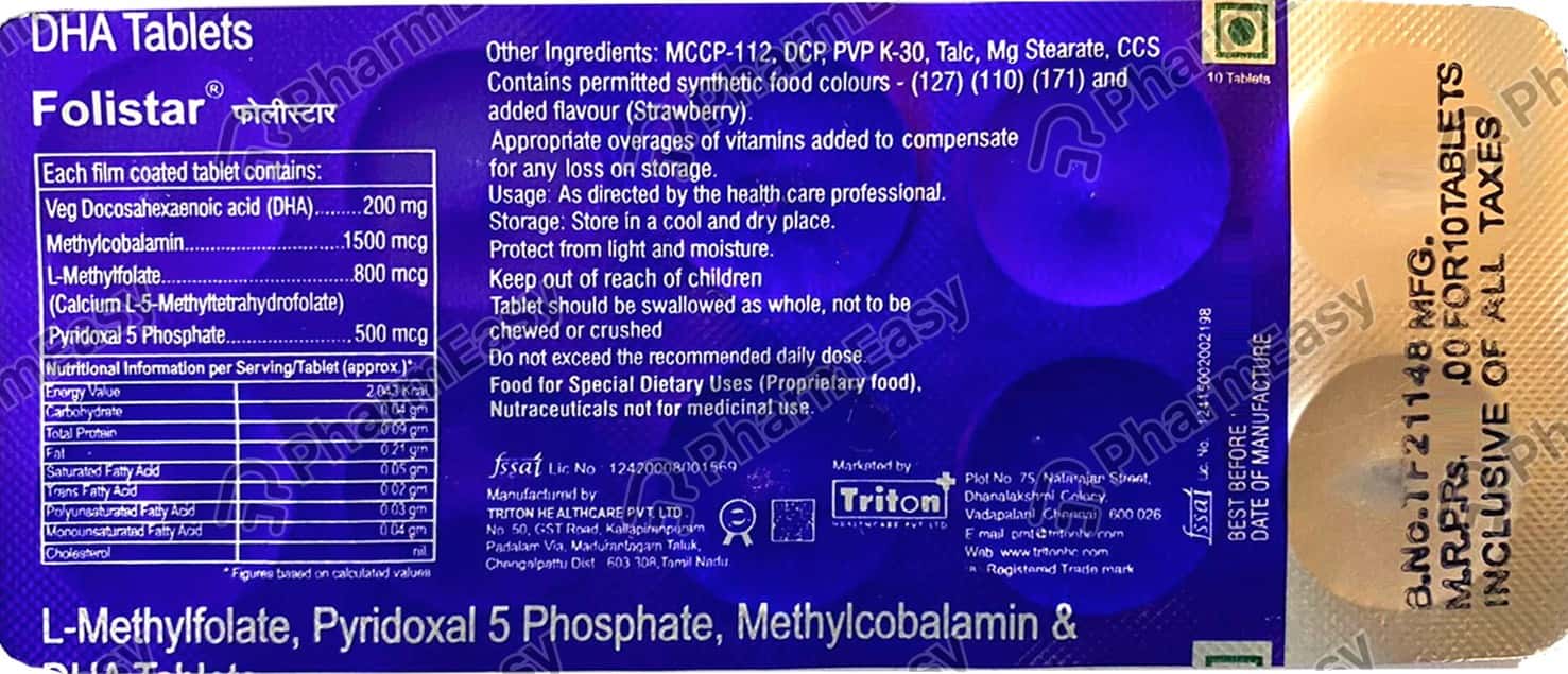 Buy Folistar Strip Of 10 Tablets Online at Flat 15% OFF | PharmEasy