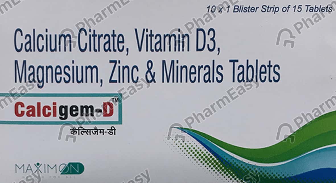 Buy Calcigem D Strip Of 15 Tablets Online at Flat 15% OFF | PharmEasy