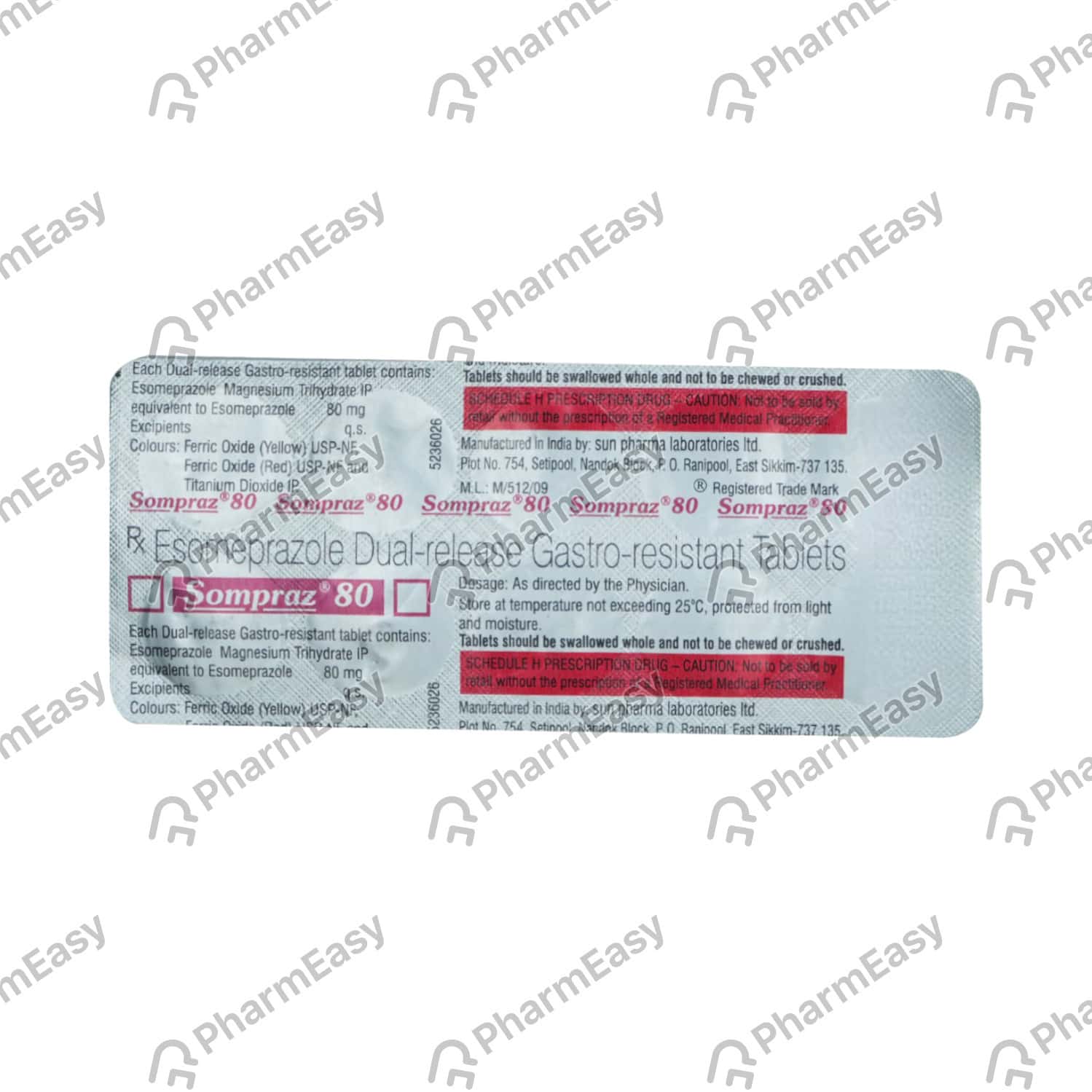 Sompraz 80 MG Tablet (10): Uses, Side Effects, Price & Dosage | PharmEasy