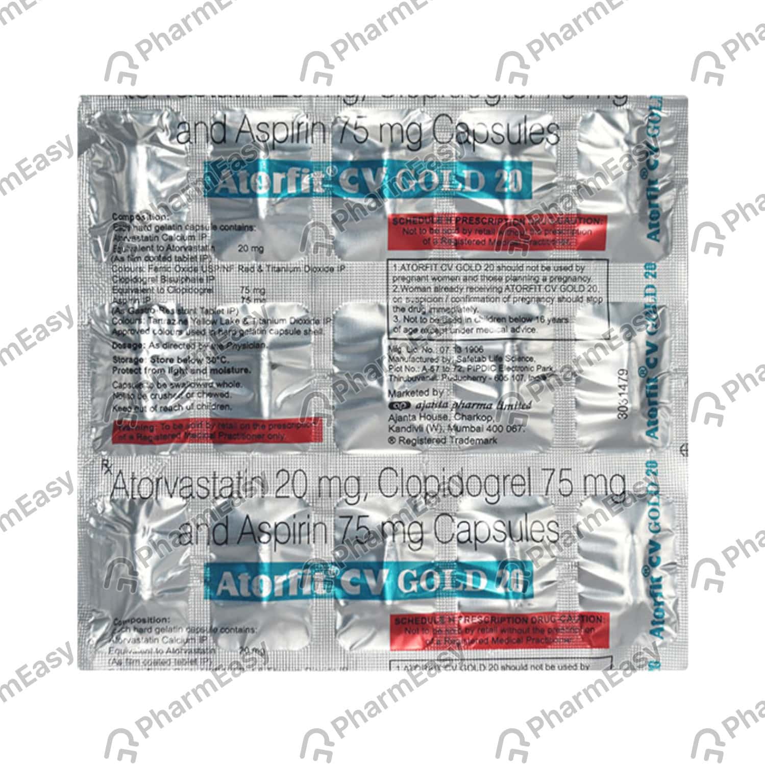 Atorfit Cv Gold 20mg Strip Of 15 Capsules: Uses, Side Effects, Price ...