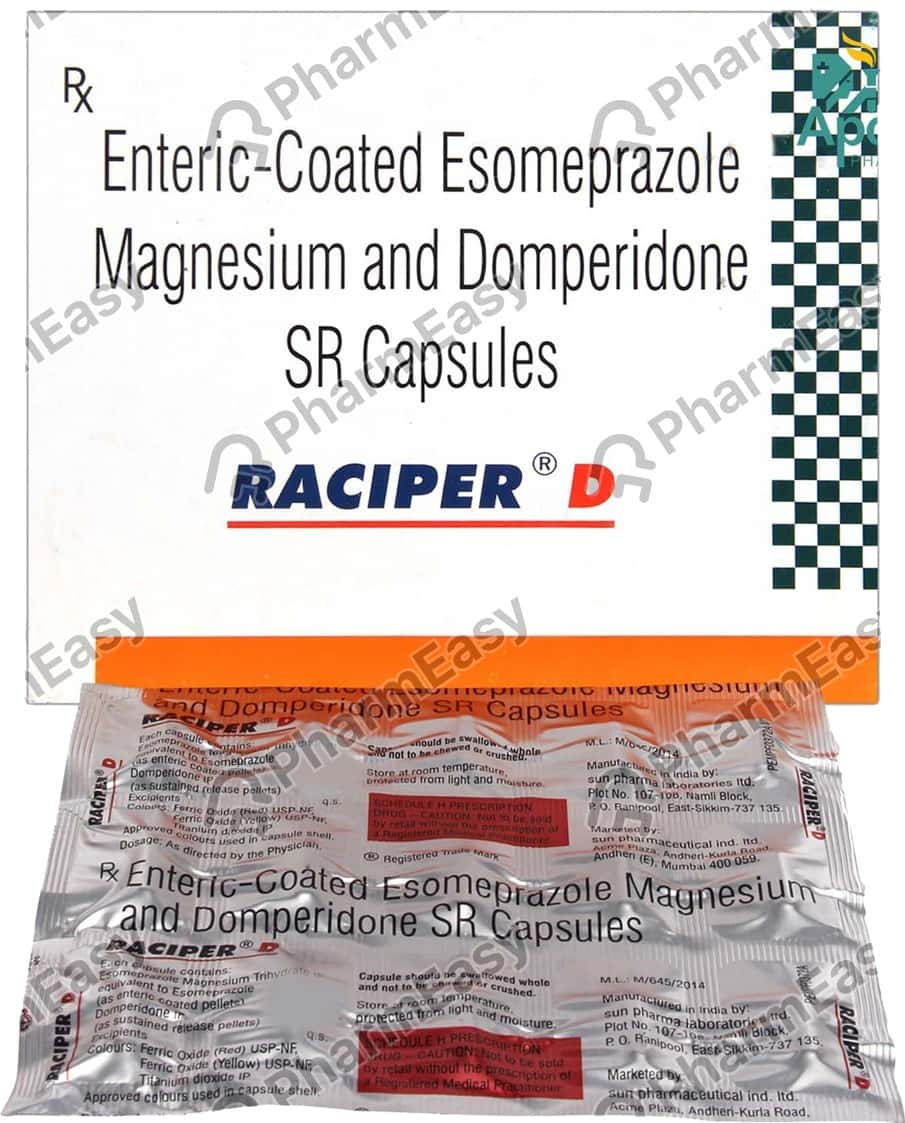 Raciper D Strip Of 15 Capsules: Uses, Side Effects, Price & Dosage ...