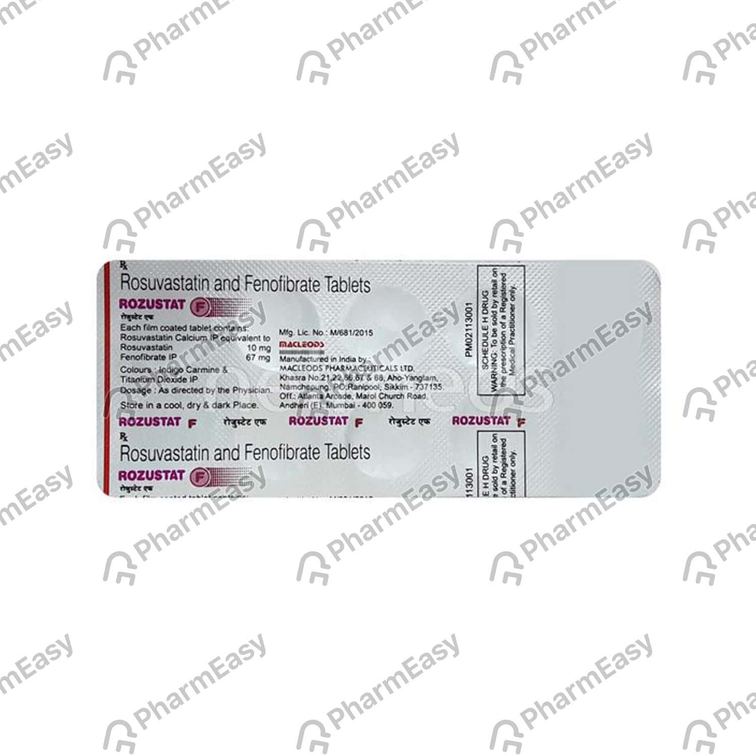 Rozustat F 20mg Strip Of 10 Tablets: Uses, Side Effects, Price & Dosage ...
