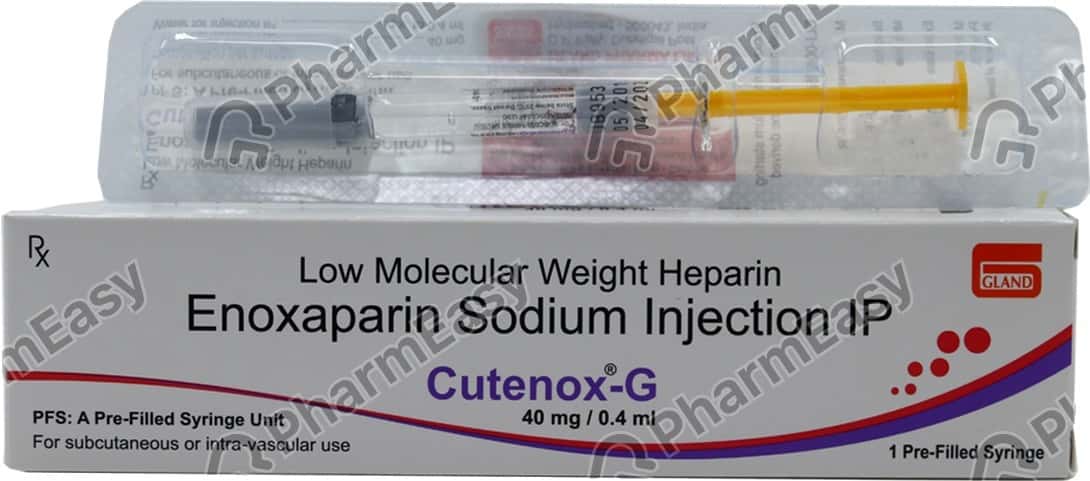 Cutenox G 40 MG Injection (0.4): Uses, Side Effects, Price & Dosage ...