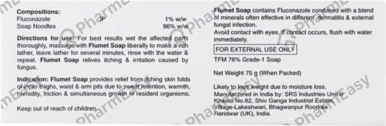 Flumet 1 %W/W Soap (75): Uses, Side Effects, Price & Dosage | PharmEasy