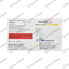 Vildader 50 MG Tablet (15): Uses, Side Effects, Price & Dosage | PharmEasy