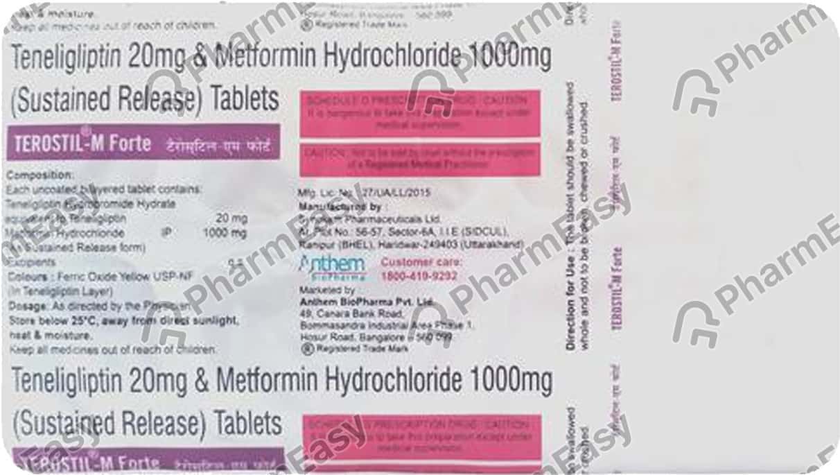 Terostil M Forte Strip Of 10 Tablets: Uses, Side Effects, Price ...