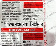 Britzilam 50 MG Tablet (15): Uses, Side Effects, Price & Dosage | PharmEasy