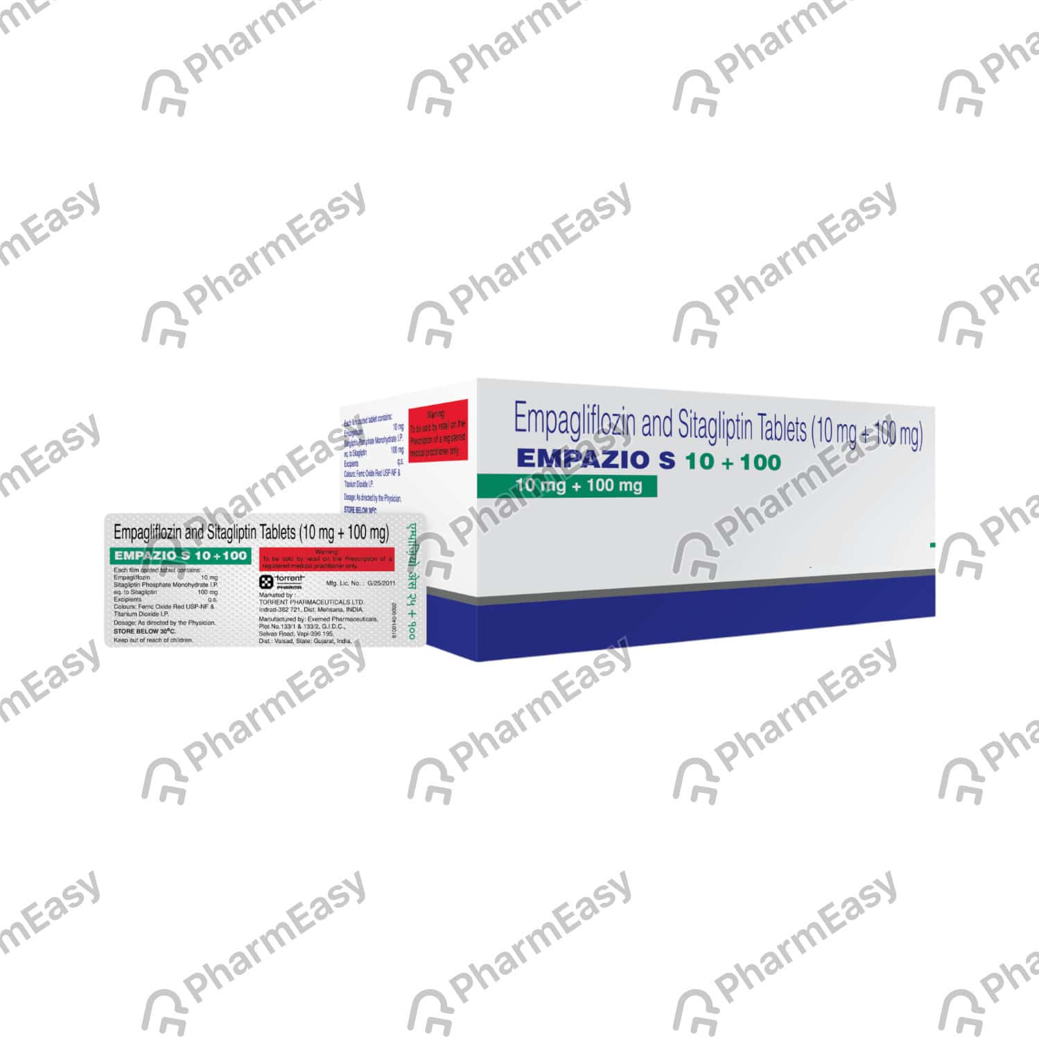 Empazio S 10/100mg Strip Of 10 Tablets: Uses, Side Effects, Price & Dosage | PharmEasy