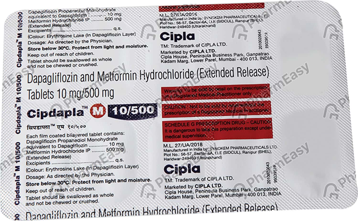 Buy Cipdapla M 10/500mg Strip Of 10 Tablets Online at Flat 15% OFF ...