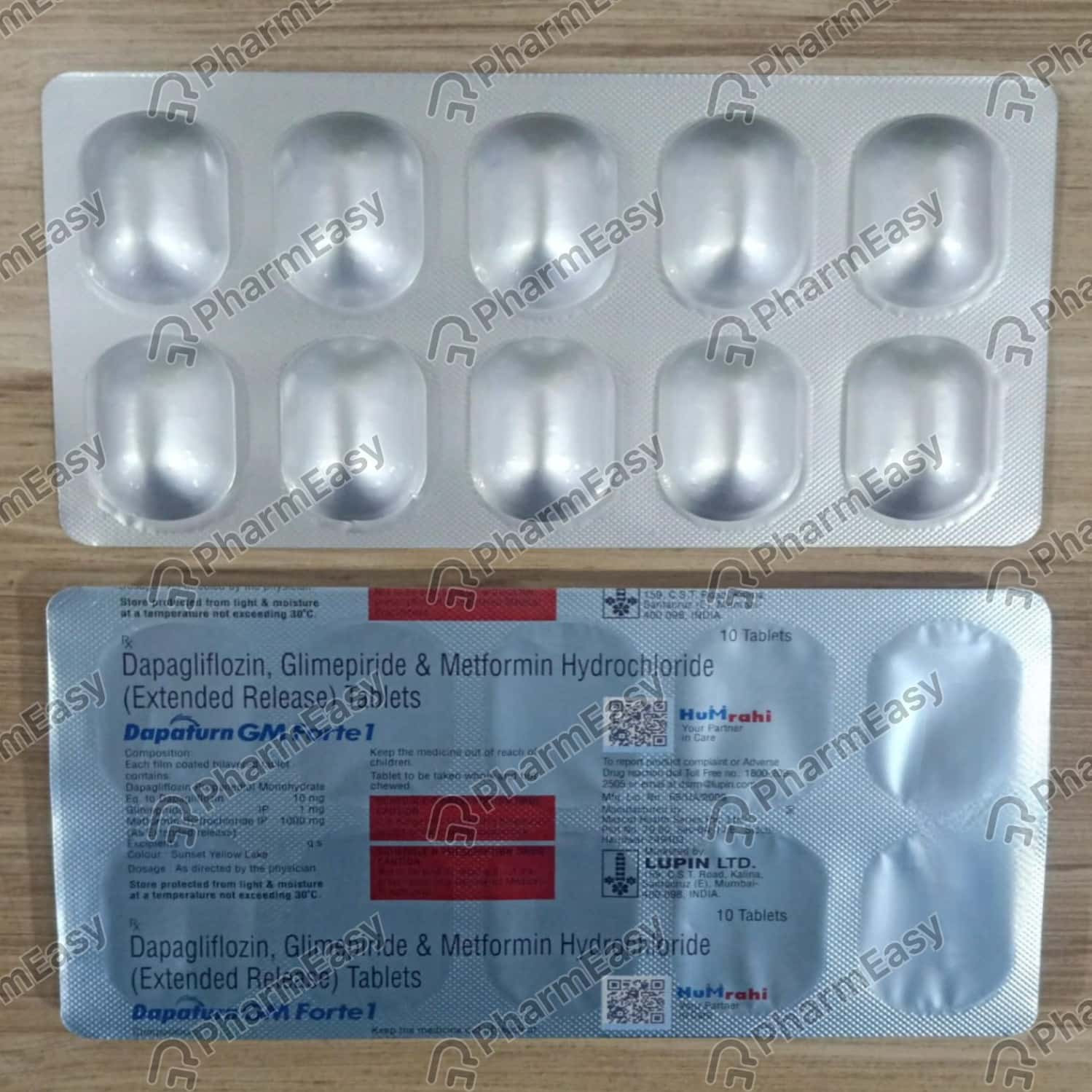 Dapaturn Gm Forte 1mg Strip Of 10 Tablets: Uses, Side Effects, Price ...