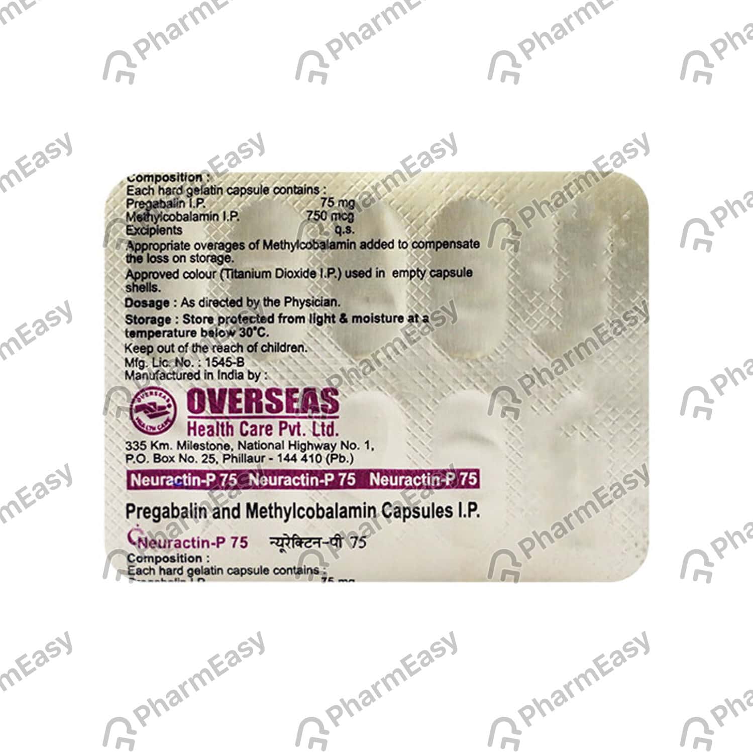 Buy Nervicin-P 0 MG Capsule (10) Online at Flat 15% OFF | PharmEasy