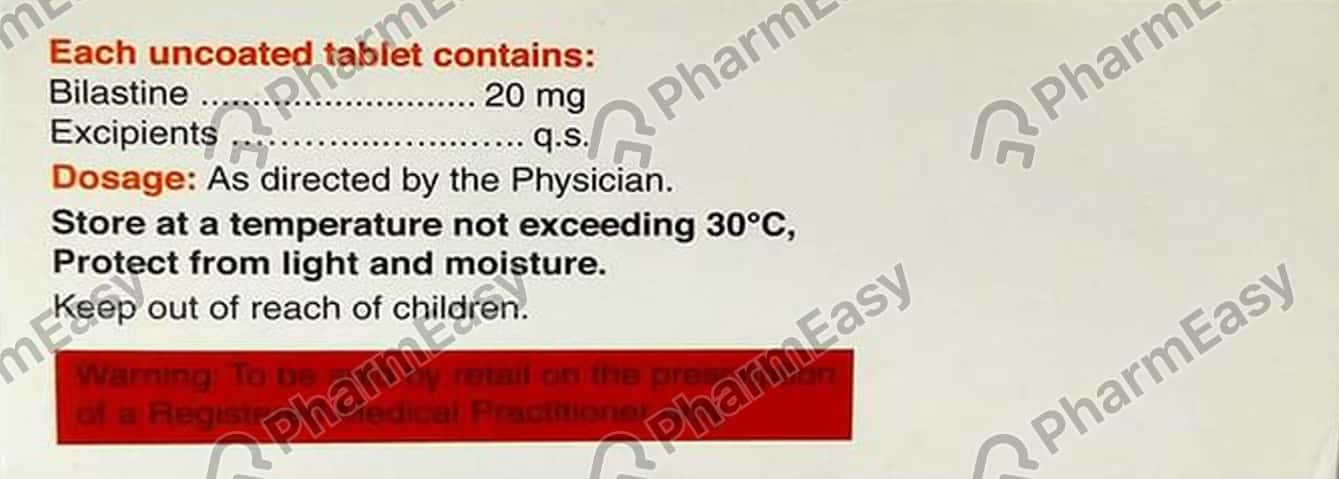 Bilafav 20 MG Tablet (10): Uses, Side Effects, Price & Dosage | PharmEasy