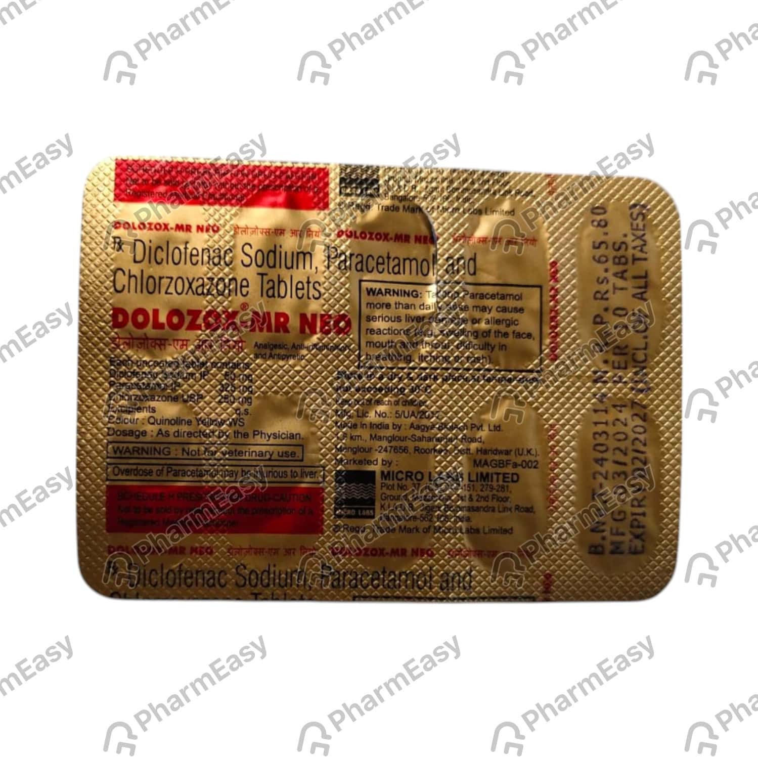 Buy Dolozox Mr Neo Strip Of 1o Tablets Online at Flat 15% OFF | PharmEasy