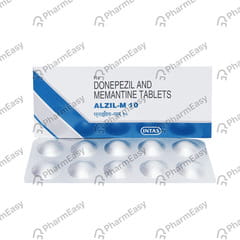 Alzil M 10/10mg Strip Of 10 Tablets: Uses, Side Effects, Price & Dosage ...