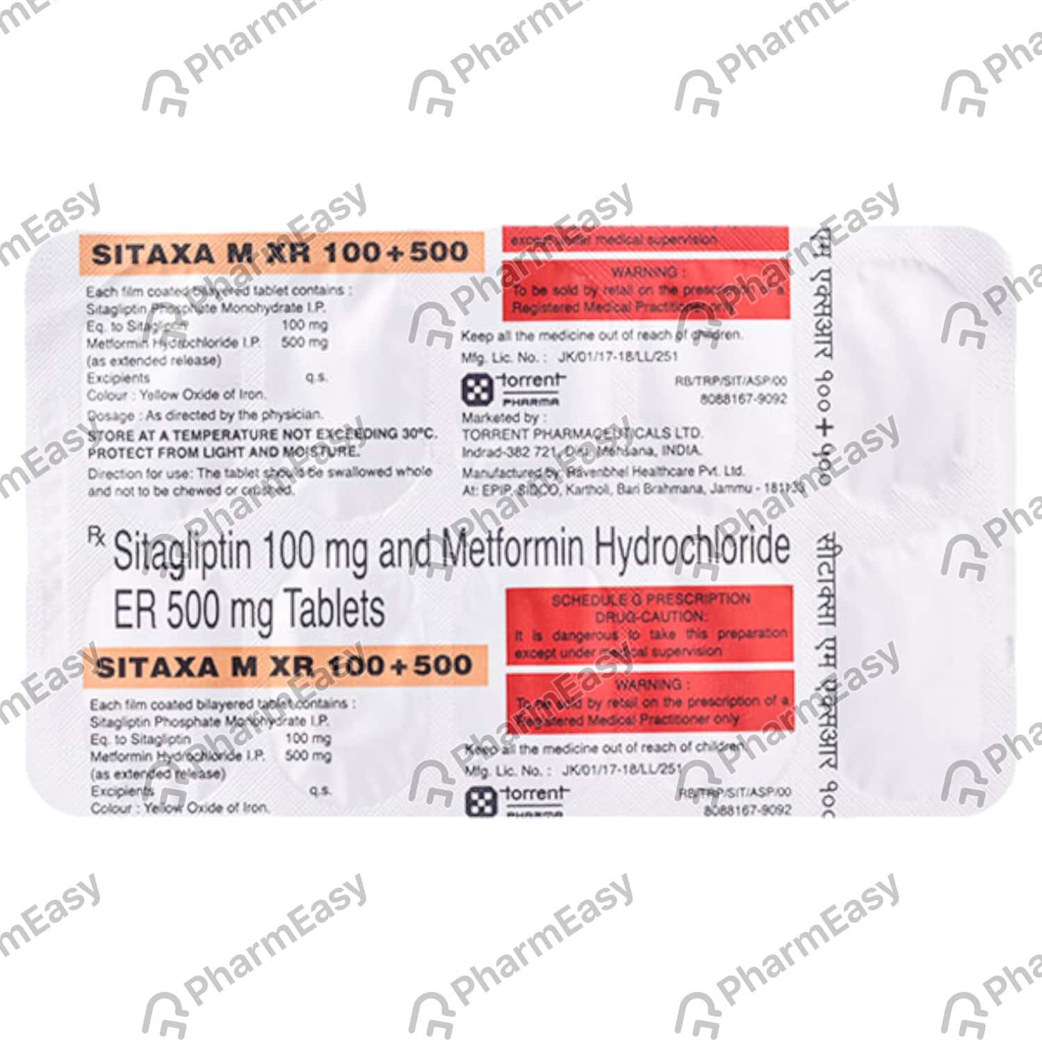 Sitaxa M Xr 100/500mg Strip Of 10 Tablets: Uses, Side Effects, Price ...
