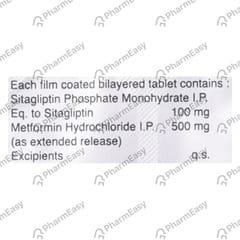 Sitaxa M Xr 100/500mg Strip Of 10 Tablets: Uses, Side Effects, Price ...