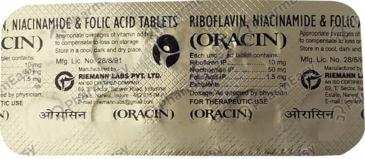 Buy Oracin Strip Of 10 Tablets Online at Flat 15% OFF | PharmEasy