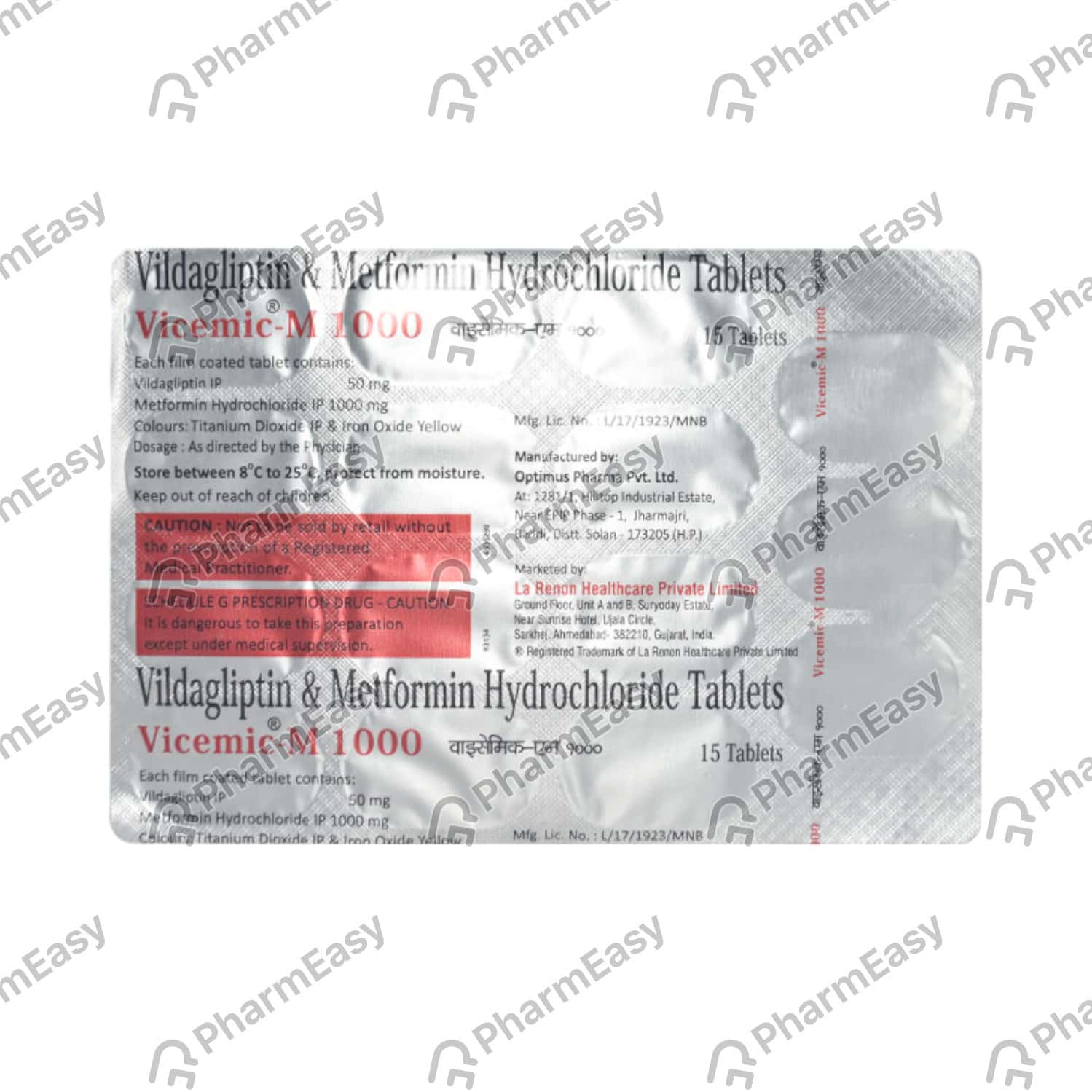 Vicemic M 1000mg Strip Of 15 Tablets: Uses, Side Effects, Price ...