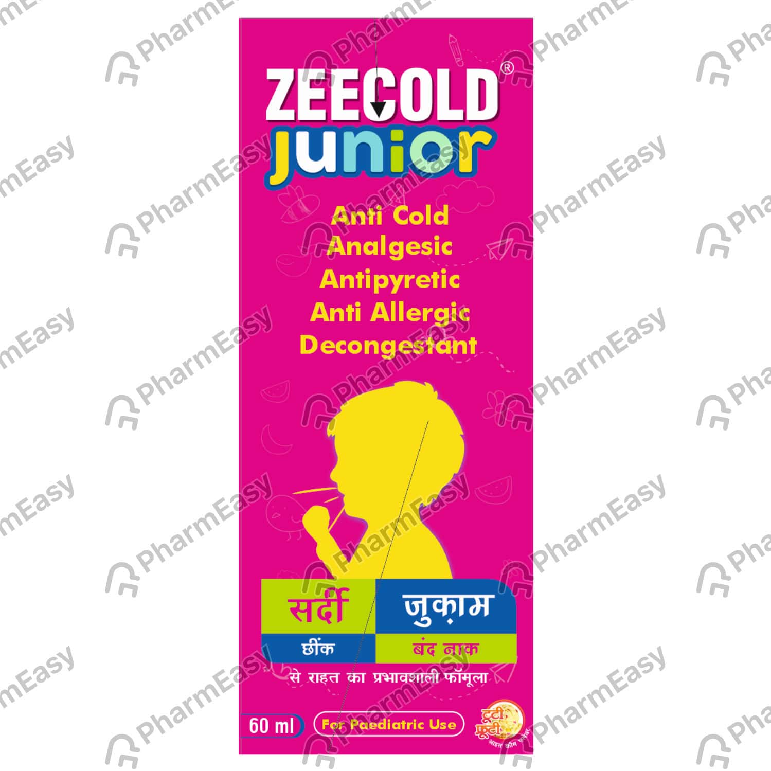Buy Zeecold Junior Tutti Fruti Ice Cream Flavour Bottle Of 60ml Syrup ...