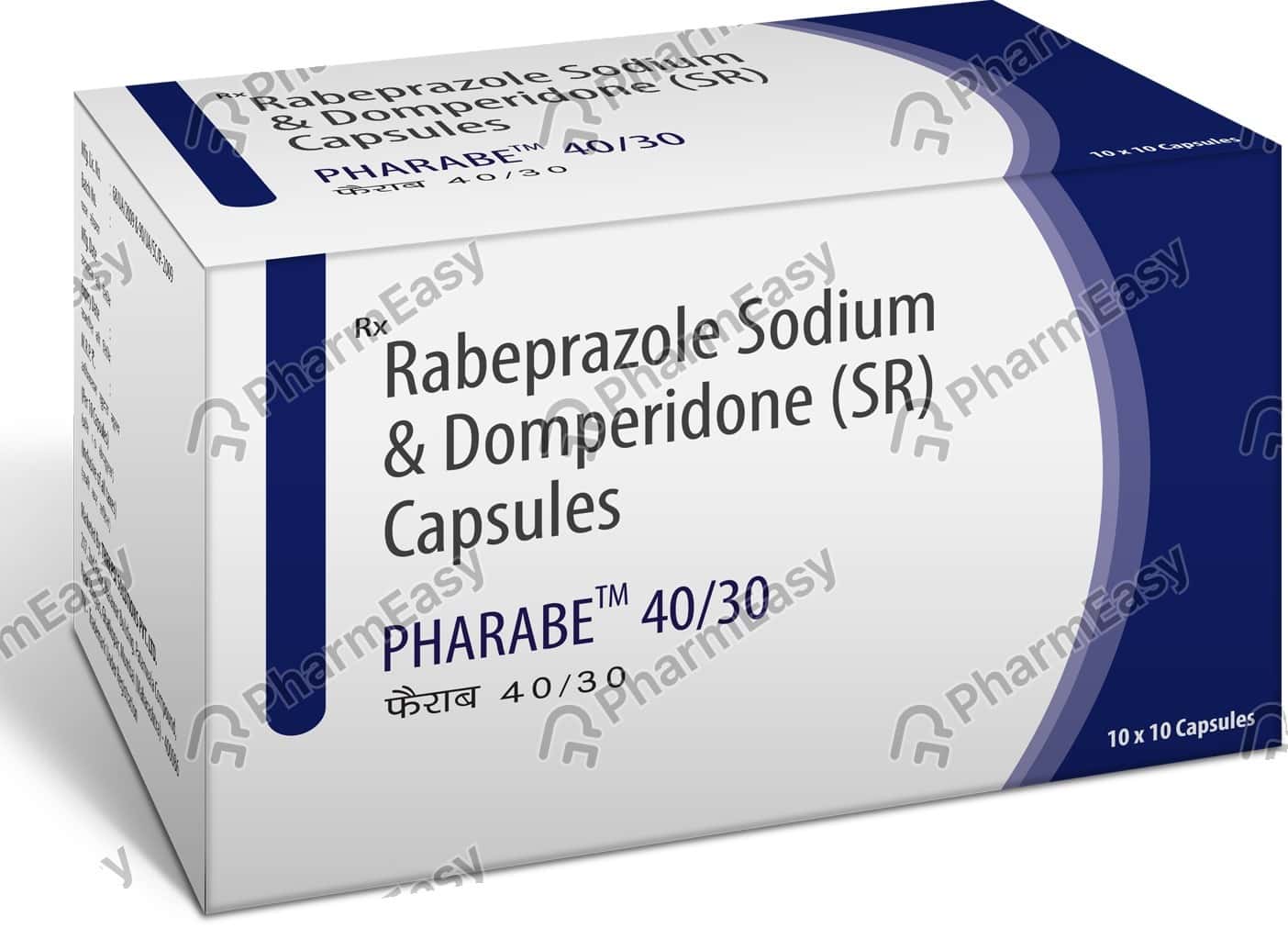 Pharabe 40/30mg Strip Of 10 Capsules: Uses, Side Effects, Price ...