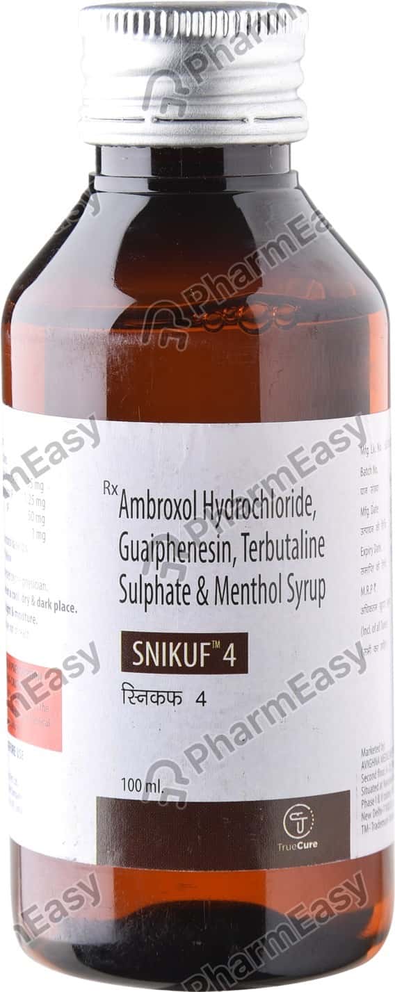 Snikuf 4 Bottle Of 100ml Syrup: Uses, Side Effects, Price & Dosage ...