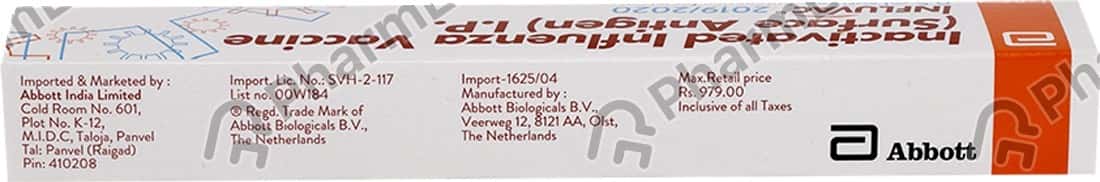 Influvac 0.25 ML Suspension For Injection (0.5): Uses, Side Effects ...