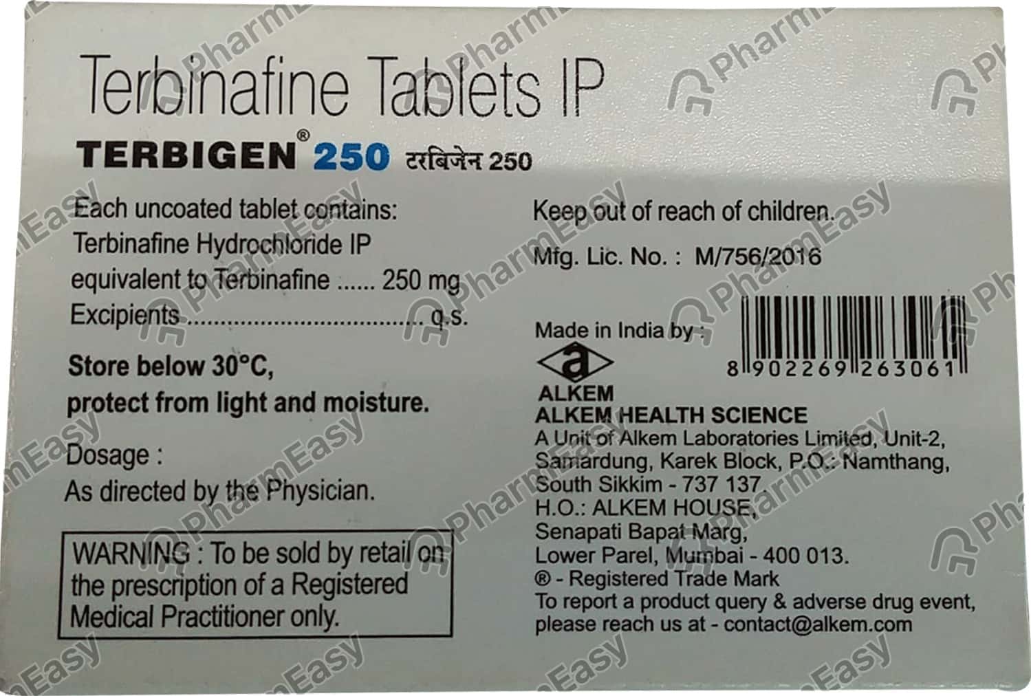 Terbigen 250 MG Tablet (7): Uses, Side Effects, Price & Dosage | PharmEasy
