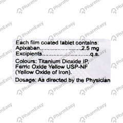 Apixapil 2.5 MG Tablet (10): Uses, Side Effects, Price & Dosage | PharmEasy