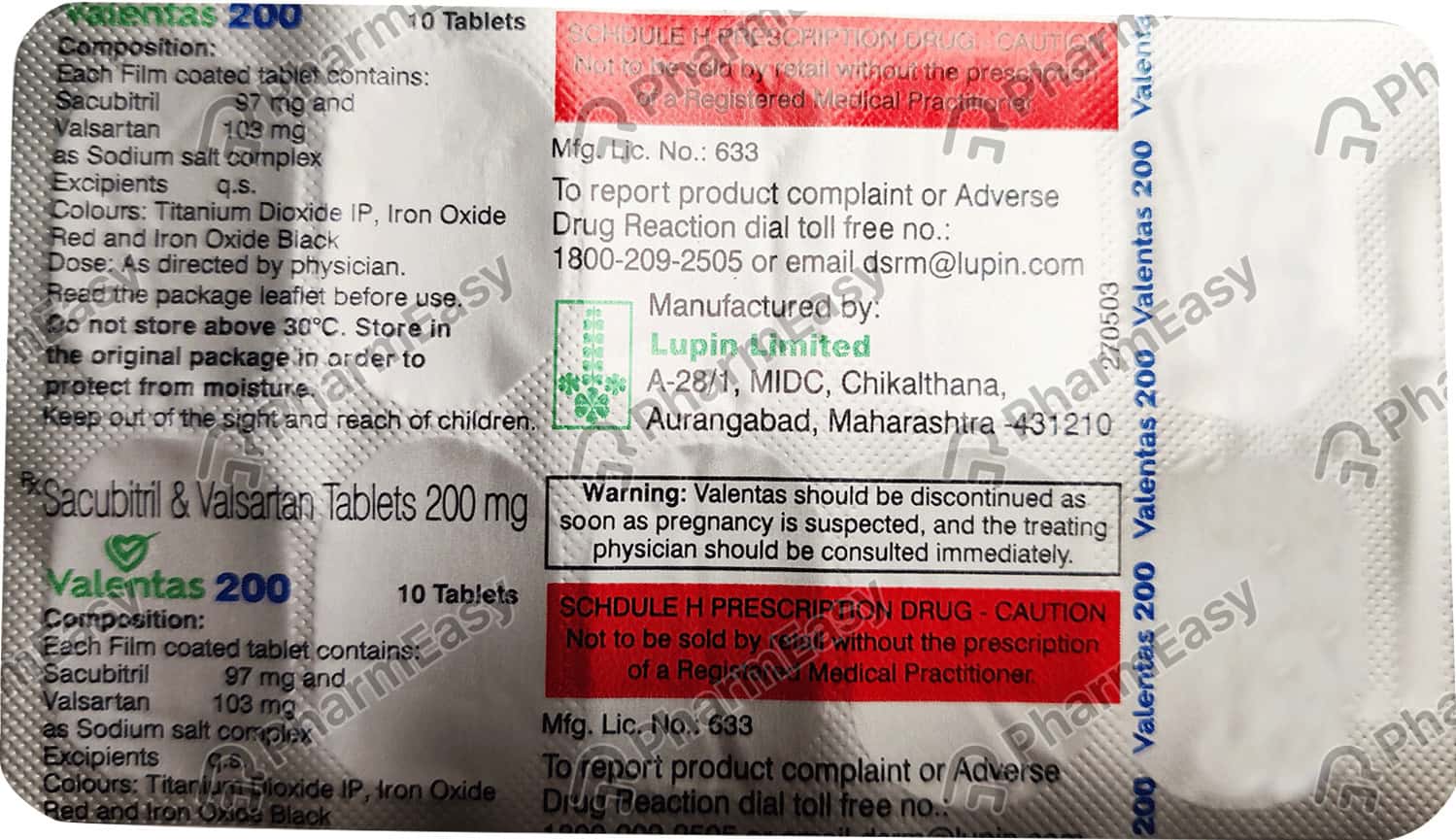 Valentas 200mg Strip Of 10 Tablets: Uses, Side Effects, Price & Dosage ...