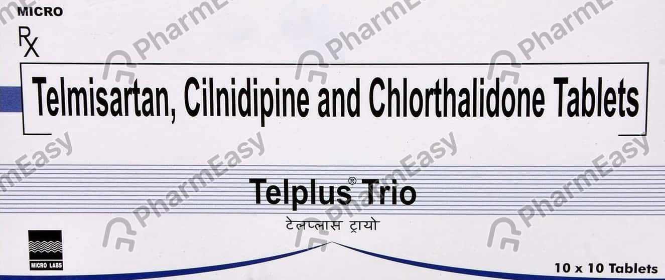 Telplus Trio 40/10/6.25mg Strip Of 10 Tablets: Uses, Side Effects ...