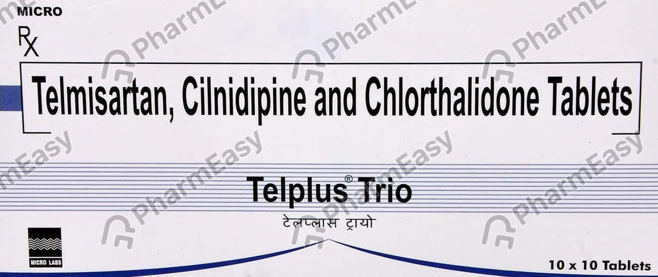 Telplus Trio 40/10/6.25mg Strip Of 10 Tablets: Uses, Side Effects ...
