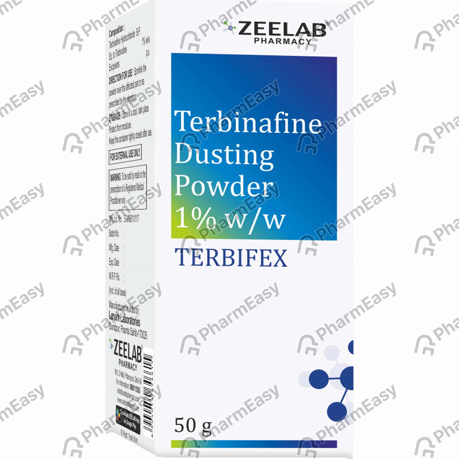 Terbifex 1 %W/W Dusting Powder (50): Uses, Side Effects, Price & Dosage ...